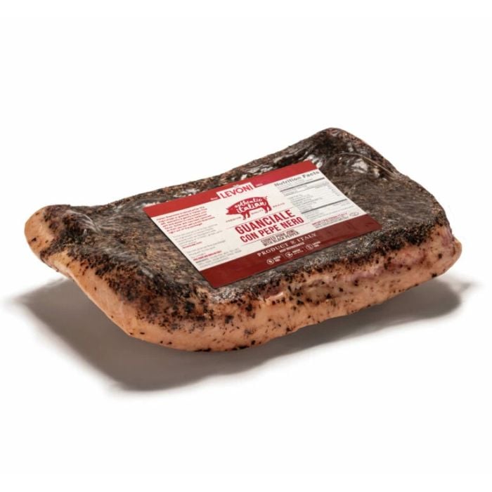 Levoni - Guanciale - Cooked Pork Jowl with Black Pepper (900 gr - 2 lb ...